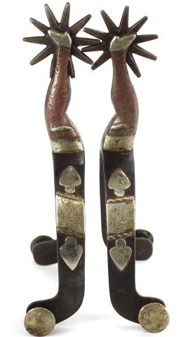 Pair double mounted McChesney lady leg spurs