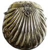 Vintage silver plated ladies clam shell purse