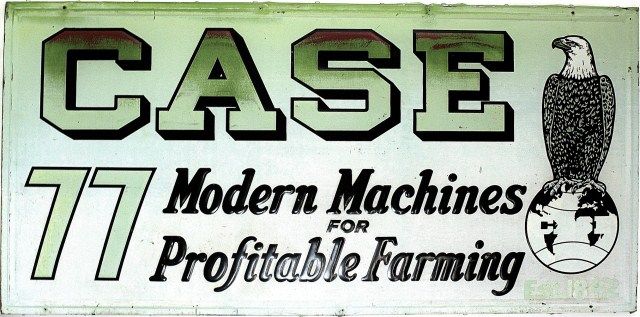 Vintage Case 77 sign "Modern Machines