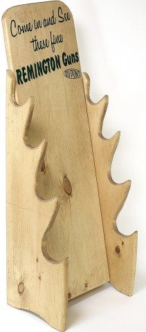 Wood Remington Rifle rack for table top display