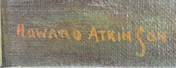 Oil Painting by noted American artist HOWARD ATKINSON, signed, 12" x 16"