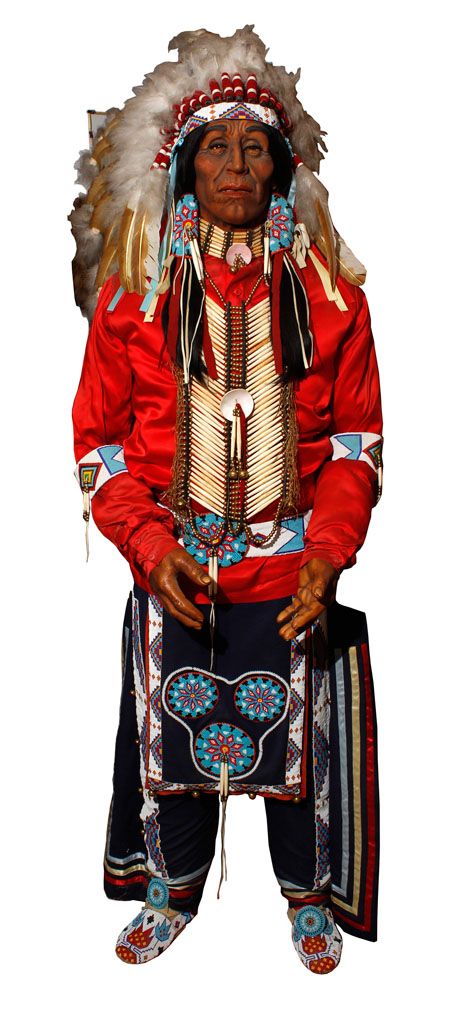 Chief in Ceremonial Regalia Sculpture, CA - Ontario,San Bernardino County