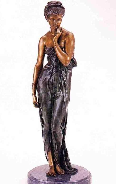 "Egyptian Girl" Bronze Sculpture - Colinet