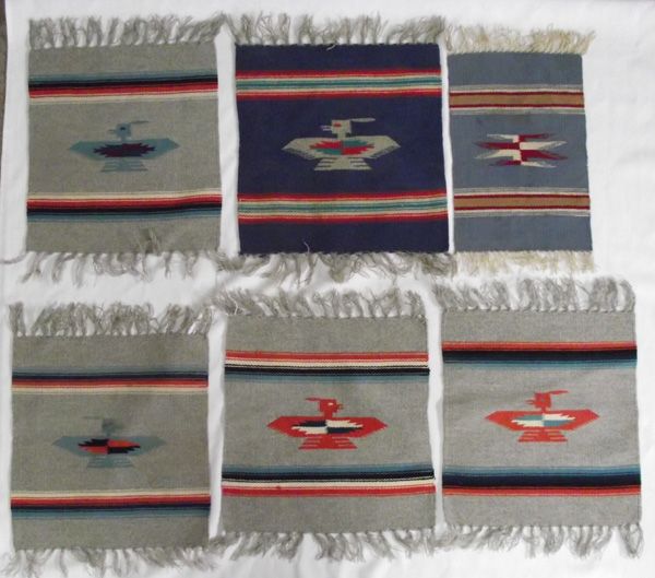Six Chimayo, New Mexico Design Weavings