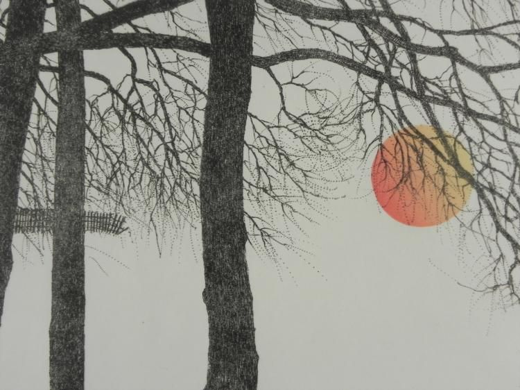 Richard Volpe Signed Winter Landscape Print -Pass, Frmd