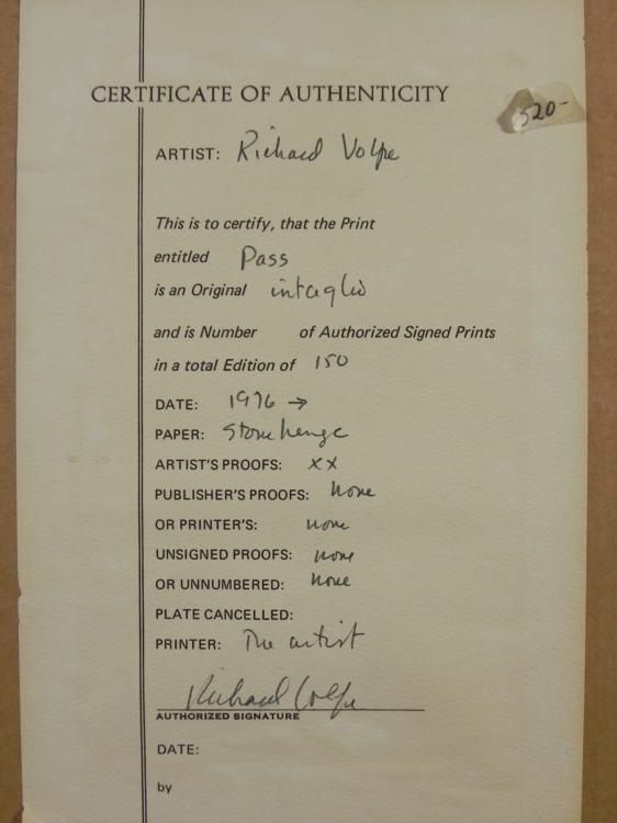 Richard Volpe Signed Winter Landscape Print -Pass, Frmd