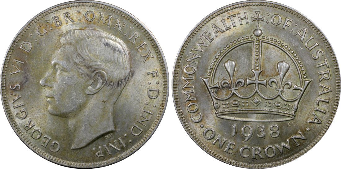 1938 Crown PCGS AU58 1938 Crown PCGS AU58
