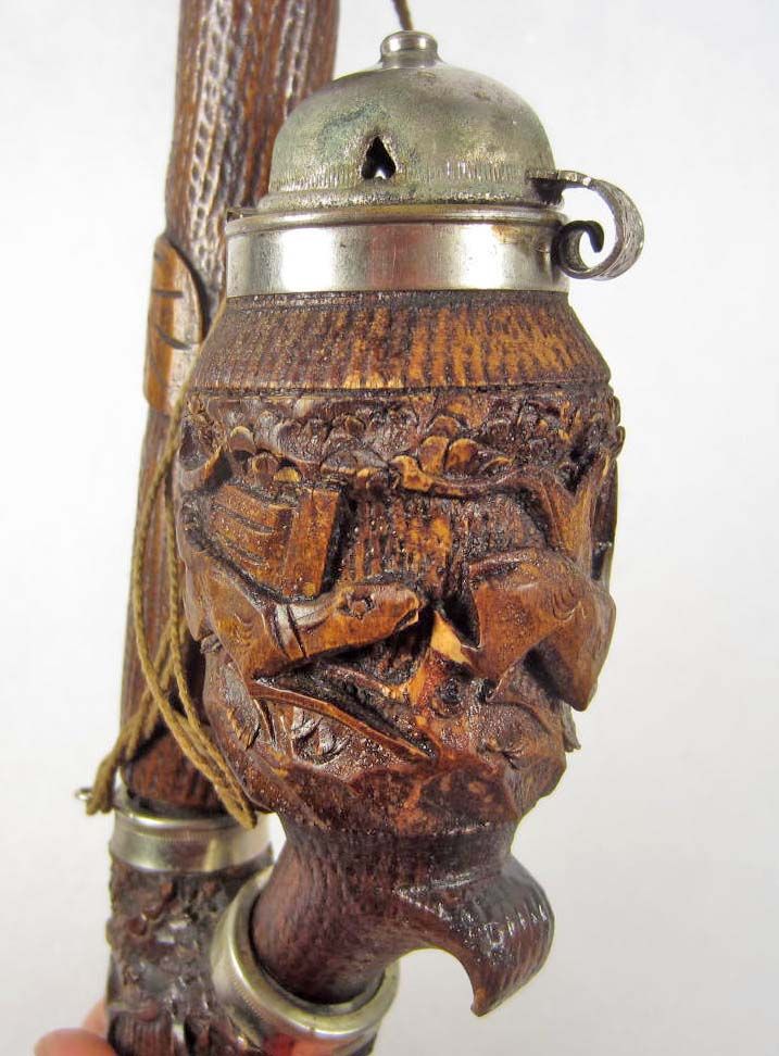 GERMAN NAZI HAND CARVED HUNTING ASSOCIATION WOOD PIPE