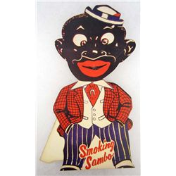 BLACK AMERICANA SMOKING SAMBO CIGARETTE FIRECRACKER PAPER STAND UP DISPLAY