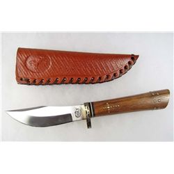 COLT HUNTING KNIFE W/ WOOD HANDLE AND SHEATH