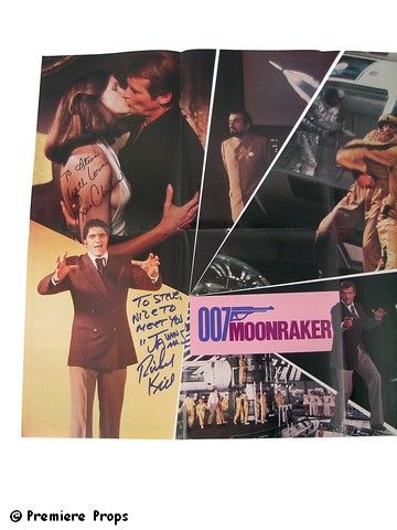 Moonraker Poster Signed Richard Kiel/Lois Chiles