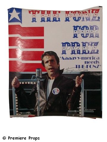 The Fonz Poster Signed Henry Winkler