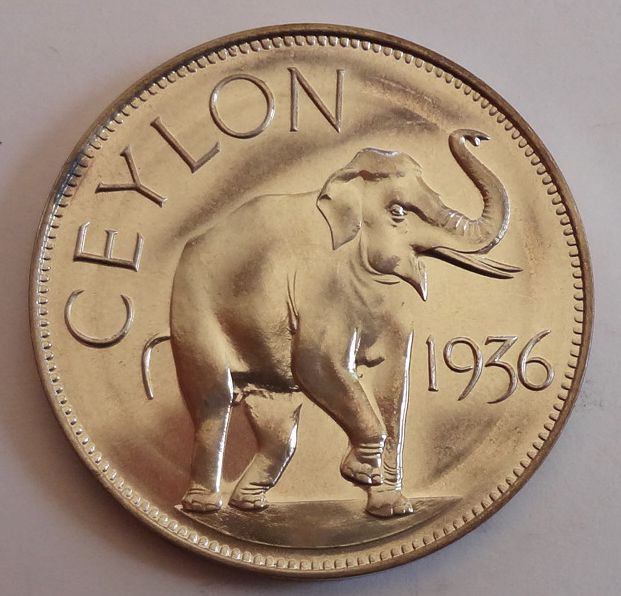 Ceylon: Edward VIII 1936 Silver Crown