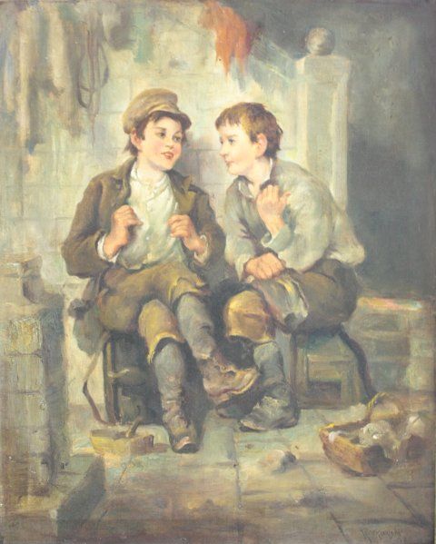 Framed oil painting signed Karl Witkowski