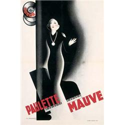 Lot 433: French Art Deco Piano Singer Poster