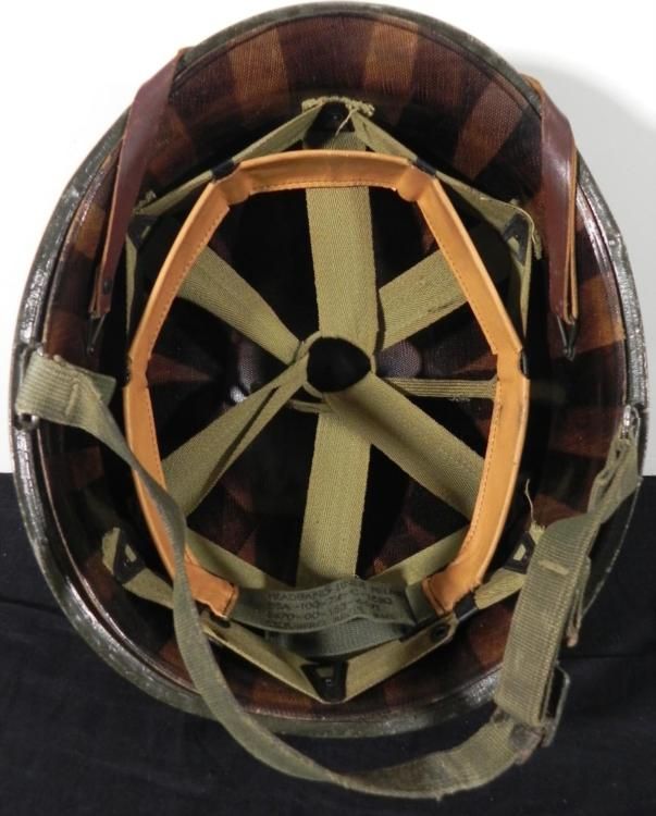 U.S. ARMY M1 COMBAT HELMET & INSIDE LINER VIETNAM