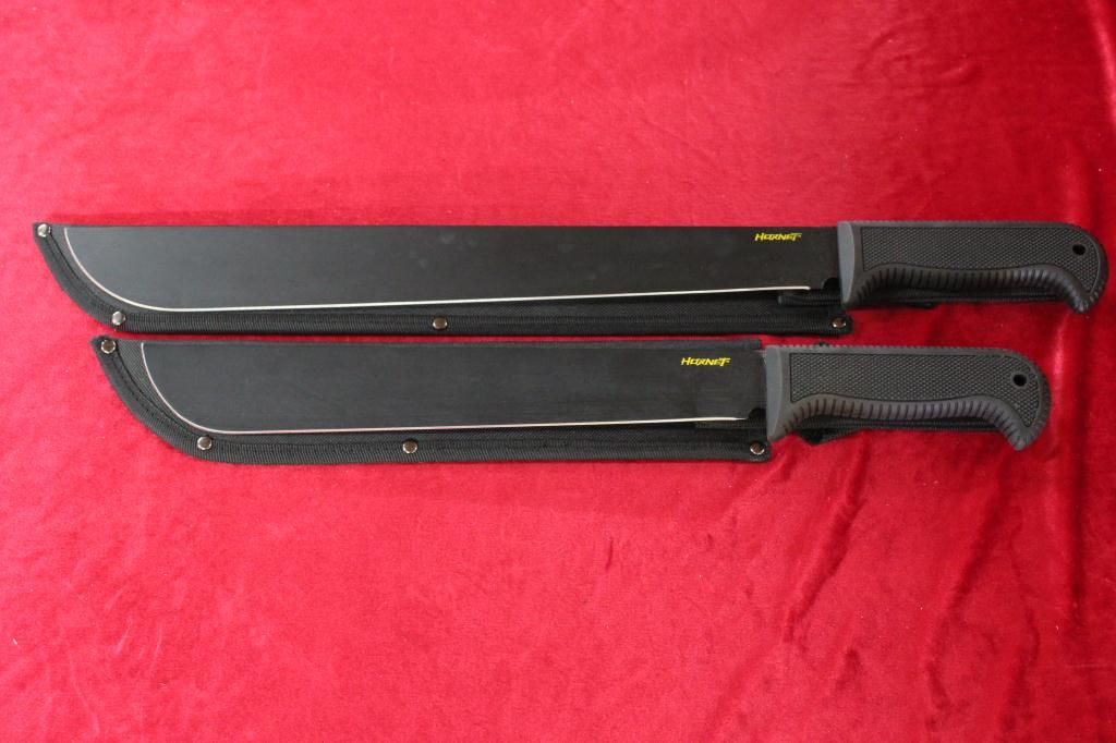 NIB Hornet Double Machete Set w/Sheaths