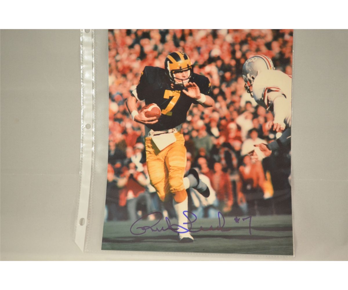 Rick Leach Autograph Photo **University of Michigan**