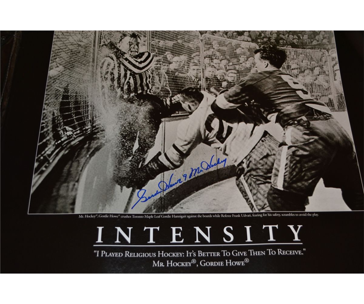 Gordie Howe Mr. Hockey Autograph Intensity Poster