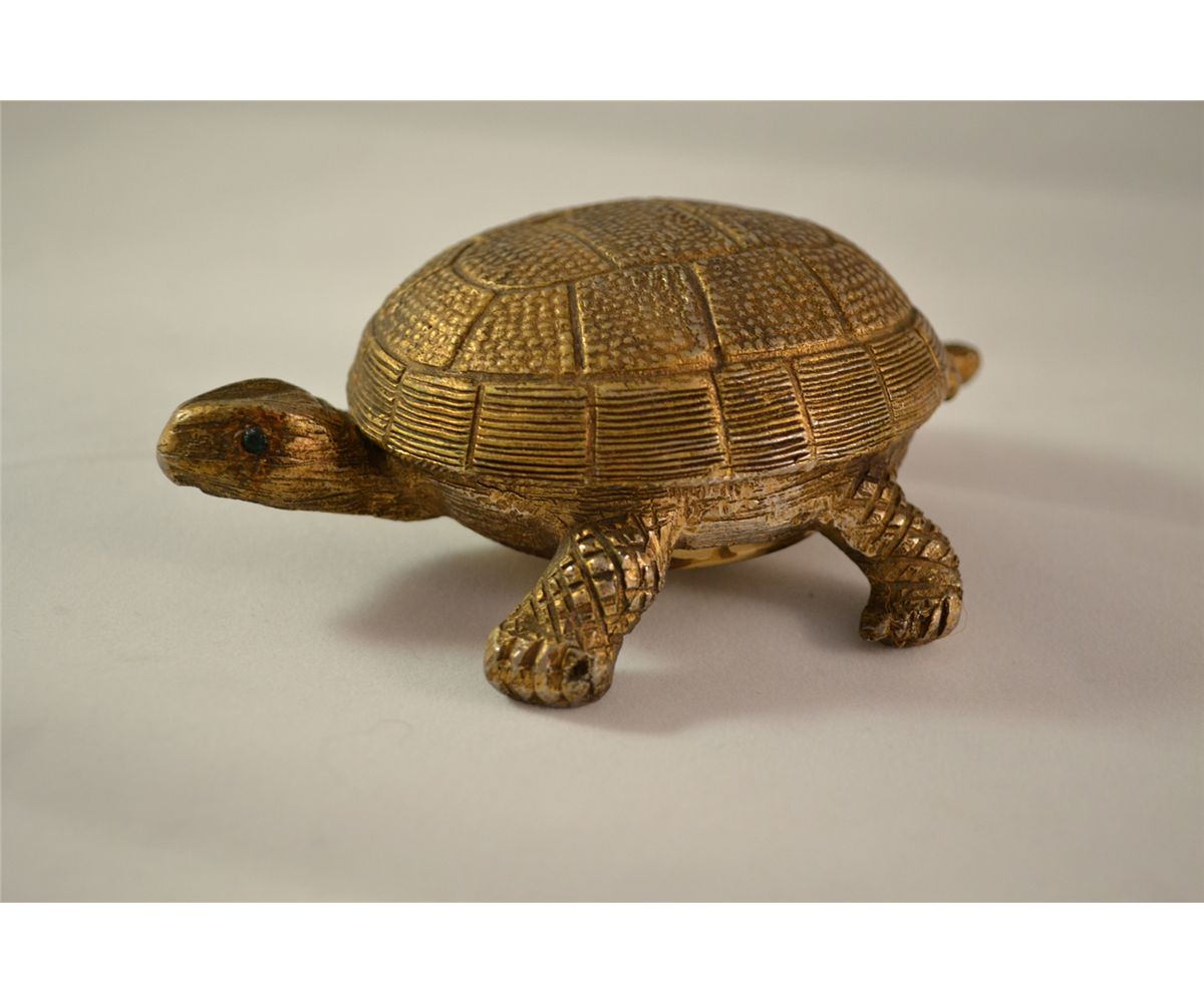 Gruber Turtle Clock **Brass** West Germany