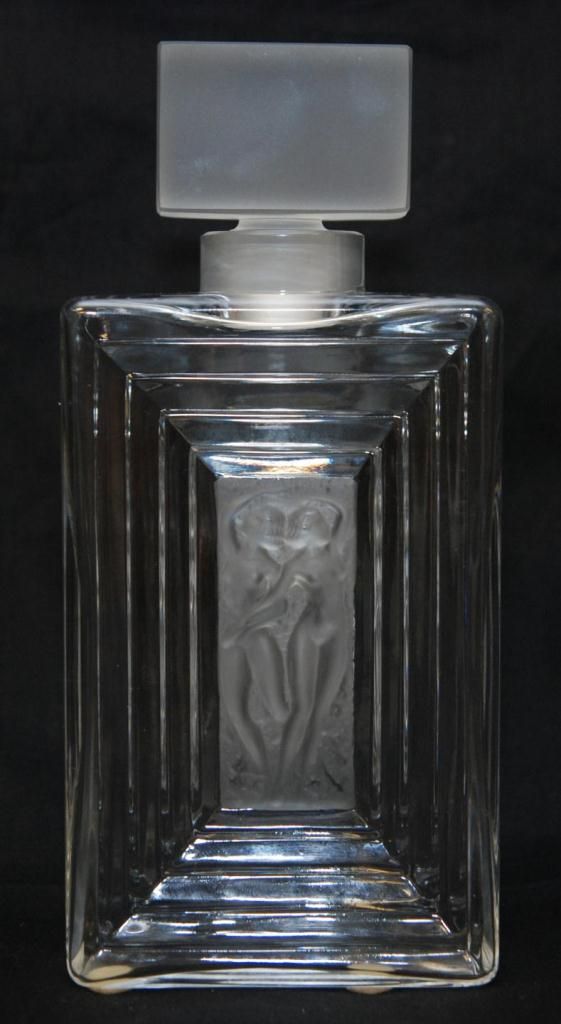 LALIQUE FRANCE CRYSTAL "DUNCAN" FLACON PERFUME B