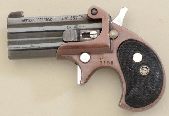 German-made O/U derringer for Hawes Firearms, .357 Mag. cal., blue ...