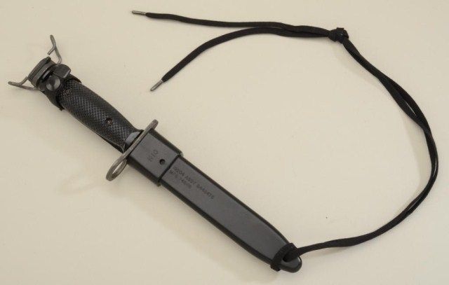 U.S. M7 bayonet by Gen Cut in black M10 black plastic sheath with woven ...