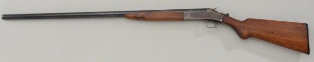 Bay State tip-up single shot shotgun, 12 gauge, 32” barrel, blue finish ...