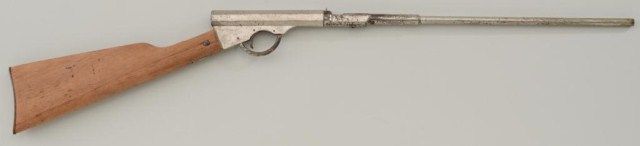 Quackenbush single shot rifle, .22 cal., 18” barrel, nickel finish ...