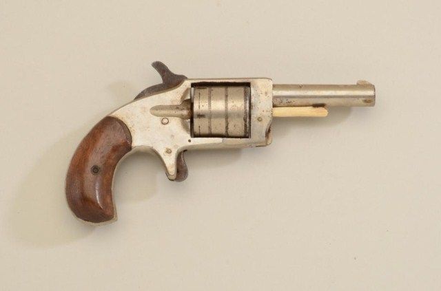 Hard Pan No. 2 spur trigger revolver, .32 cal., 2-3/4” barrel, nickel ...