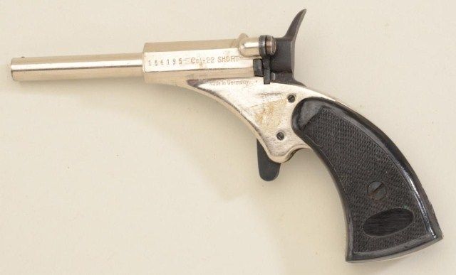 Hy Hunter single shot German-made pistol, .22 short caliber, nickel ...