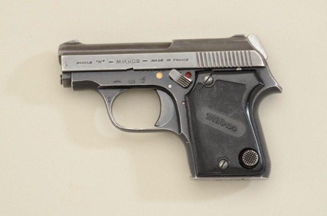 French Mikros Model “K” Unique pocket semi-auto pistol, .25 cal., black ...