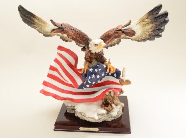 American Eagle cast resin and painted artwork depicting American eagle ...