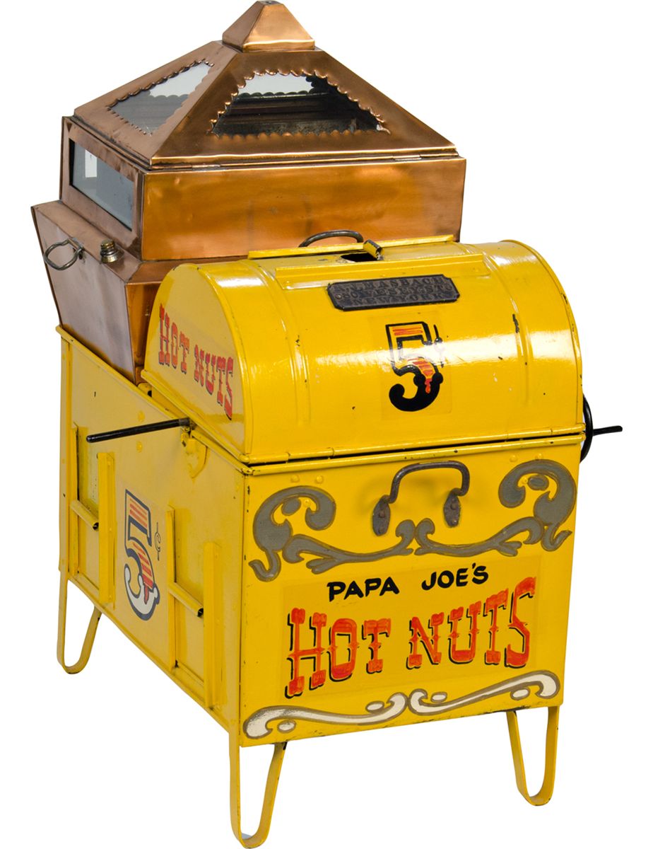 R.J. Masbach "Papa Joe's Hot Nuts 5 Cents" Nut Roaster