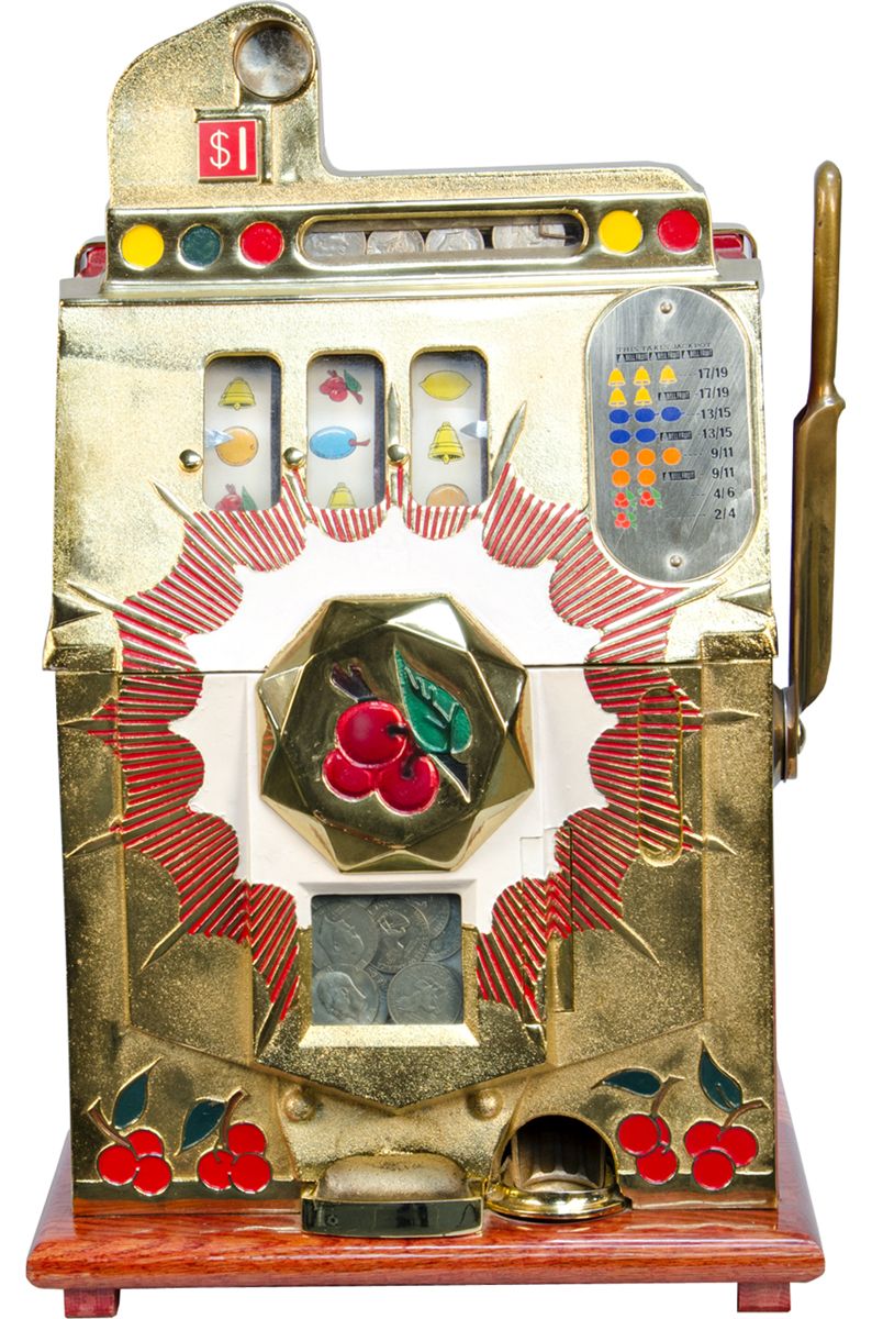 $1 Mills Novelty Half-Top Bursting Cherry Slot Machine