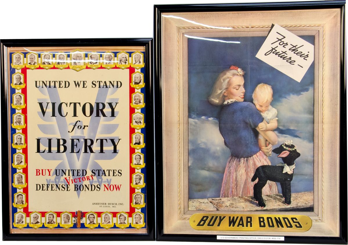 Lot Of 2 Original United States Buy Bonds Advertisement