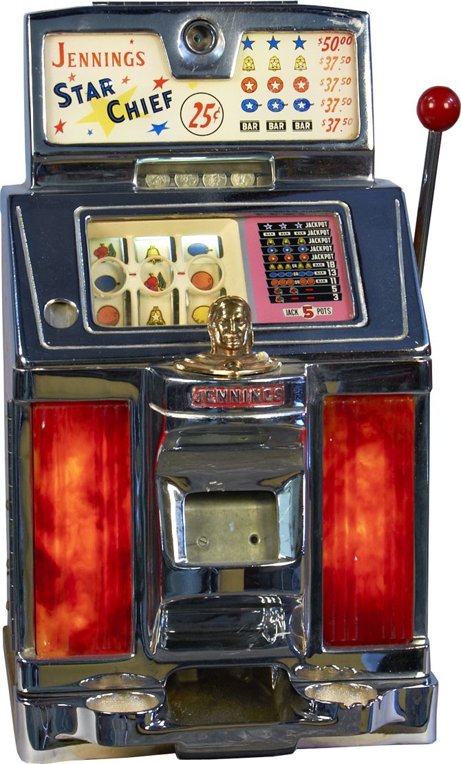 25 Cent O.D. Jennings Star Chief Light Up Slot Machine