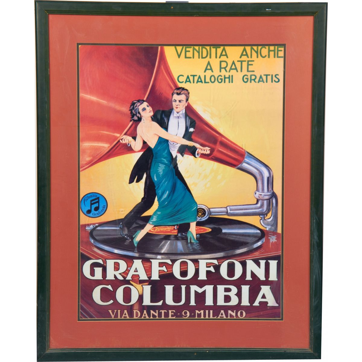 Grafofoni Columbia Italian Advertisement Poster Print