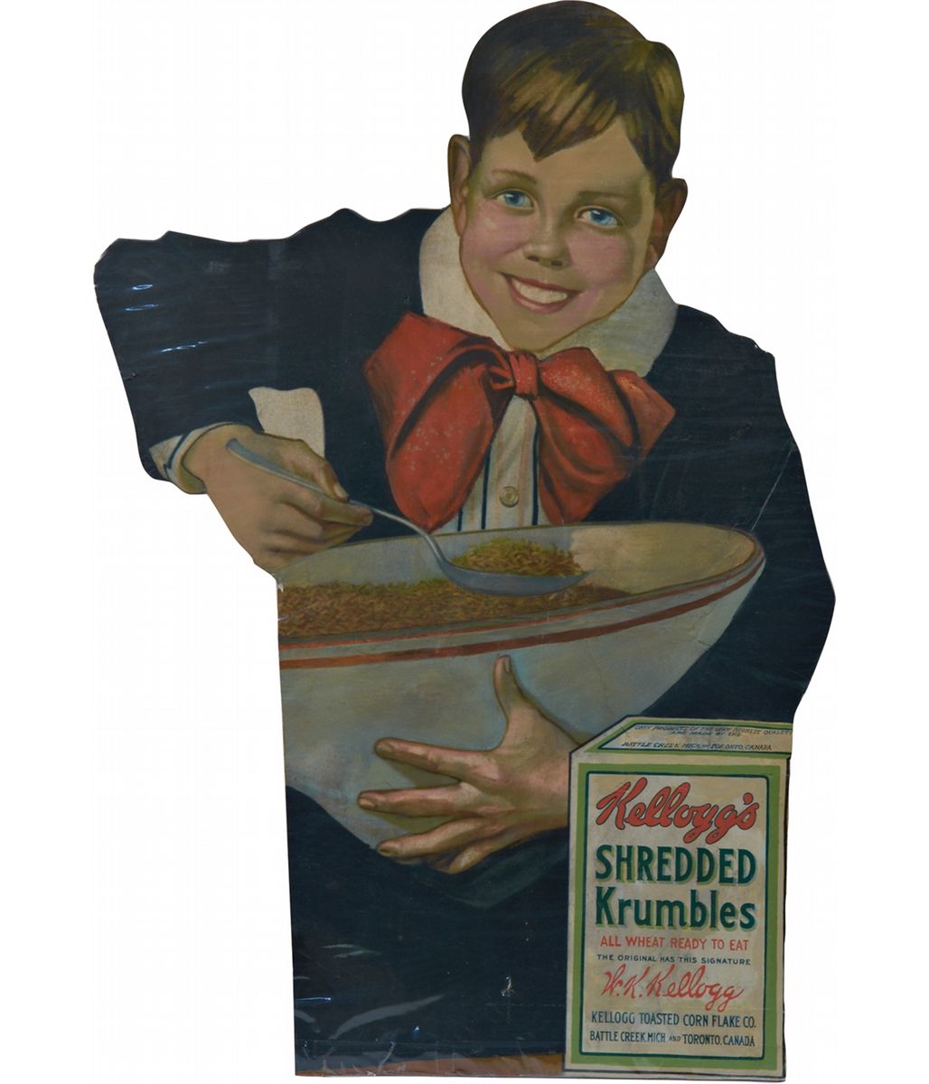 Kellogg's Shredded Krumbles Die-Cut Cardboard Boy