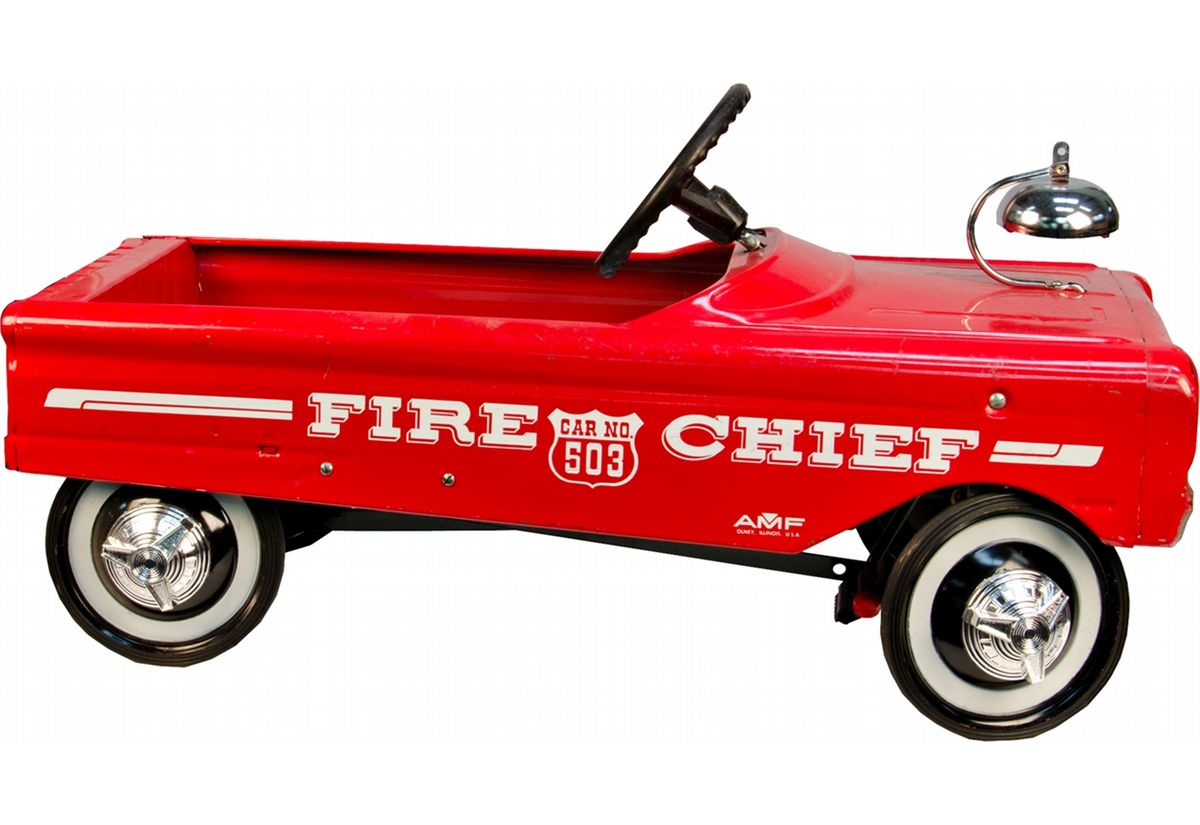Vintage AMF Fire Chief Car No. 503 Child's Red Pedal Ca