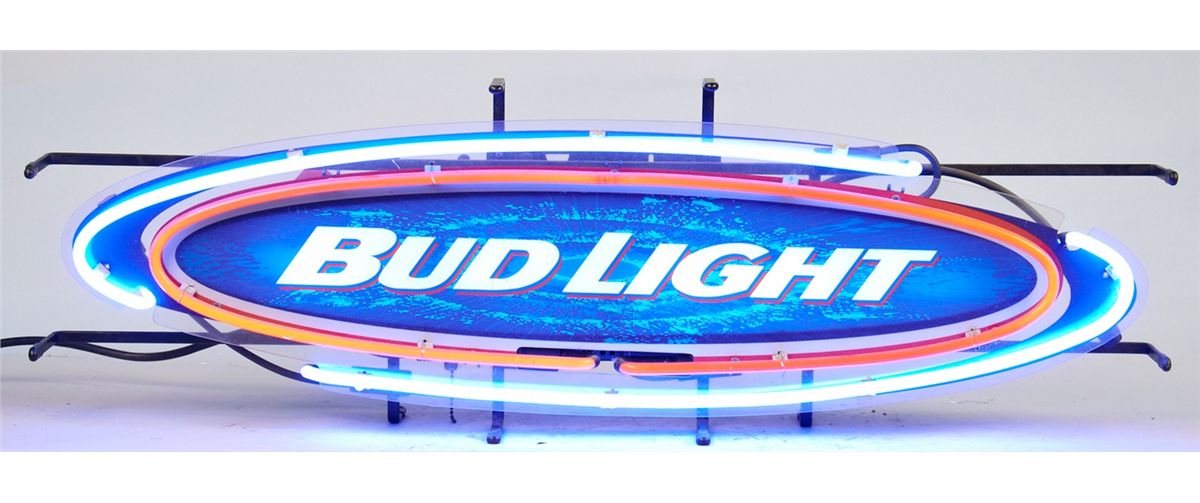 Bud Light Oval Neon Sign