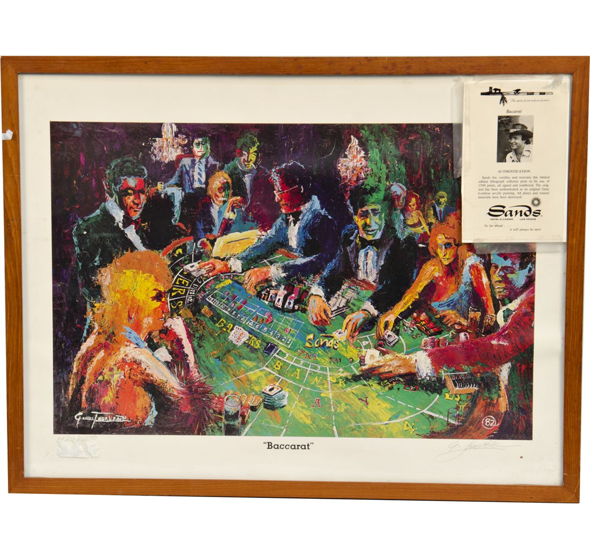 Signed Gene Locklear Limited Edition "Baccarat" Sands H