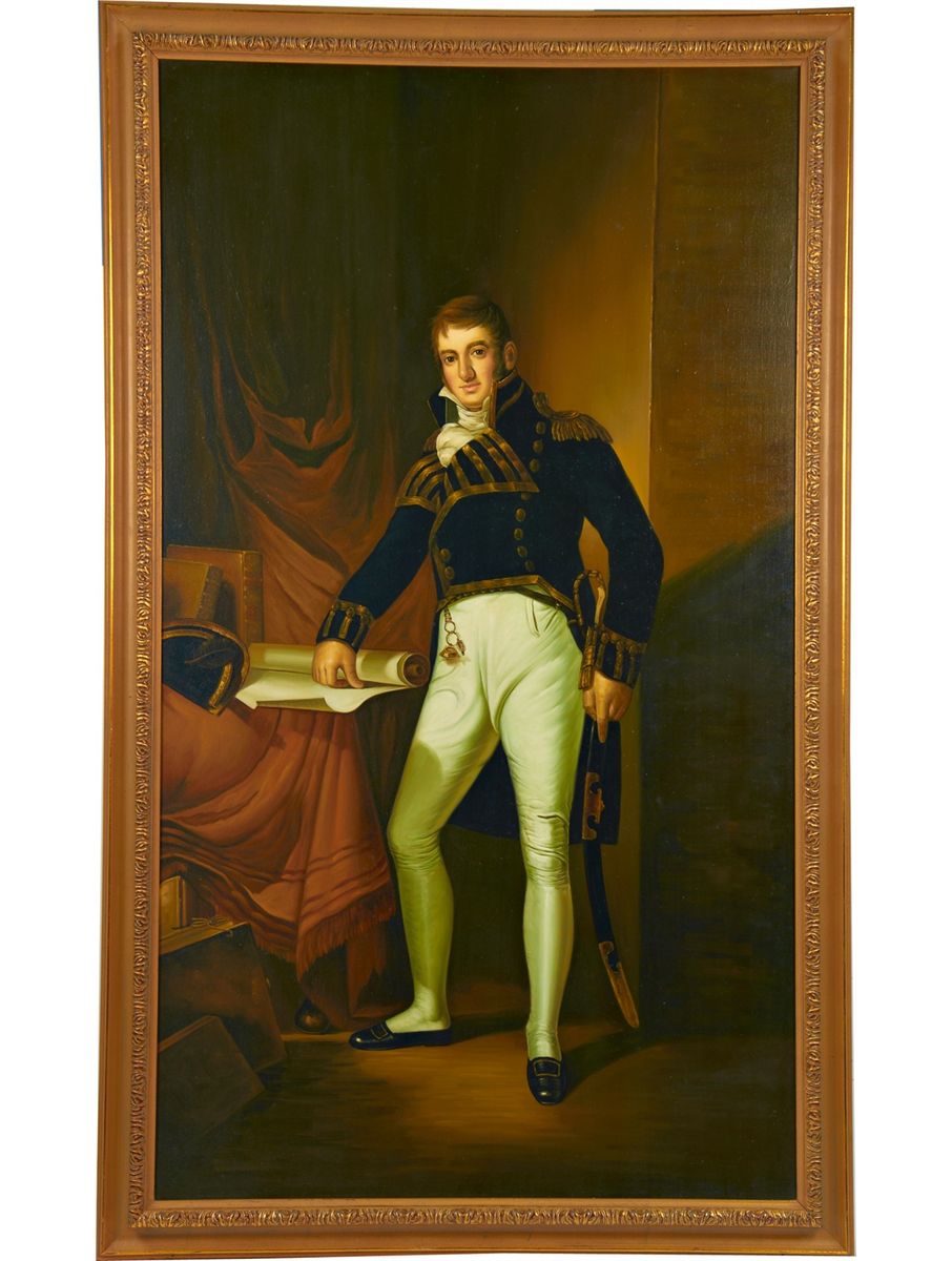 "Captain Charles Stewart" Oil On Canvas Painting