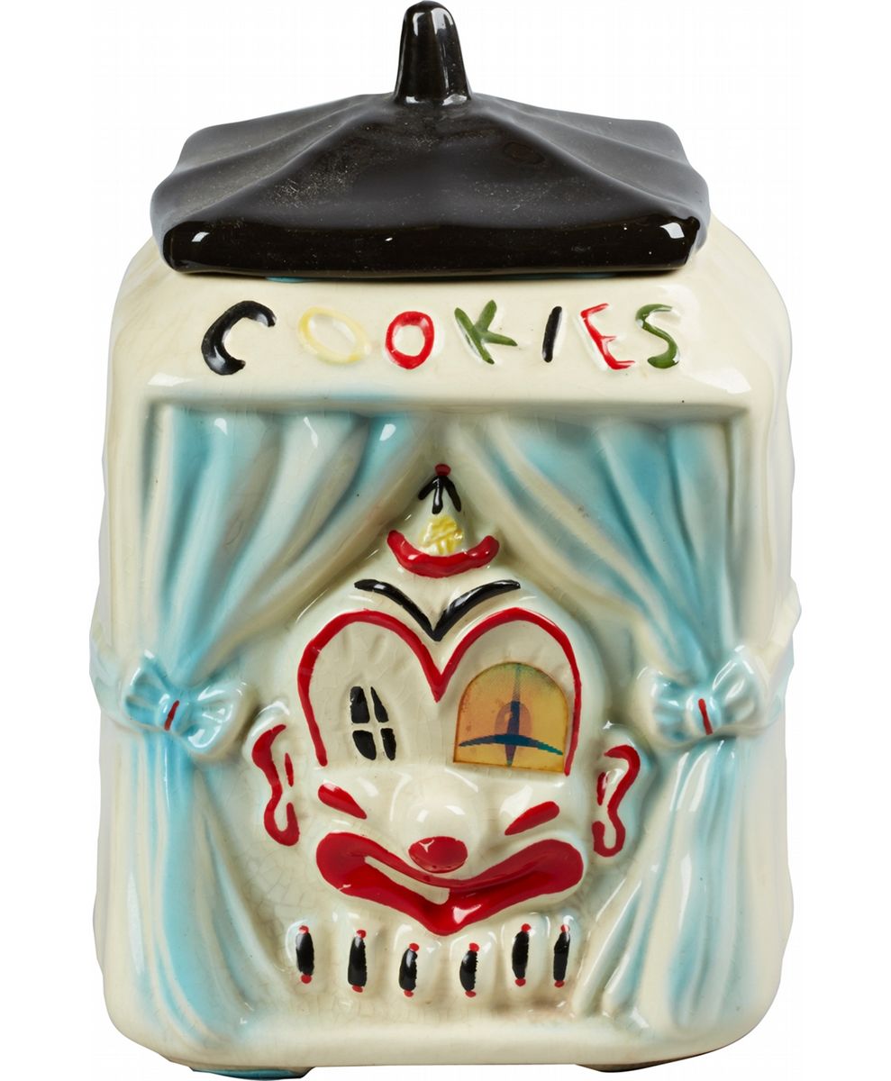 American Bisque Clown On Stage Flasher Ceramic Cookie J