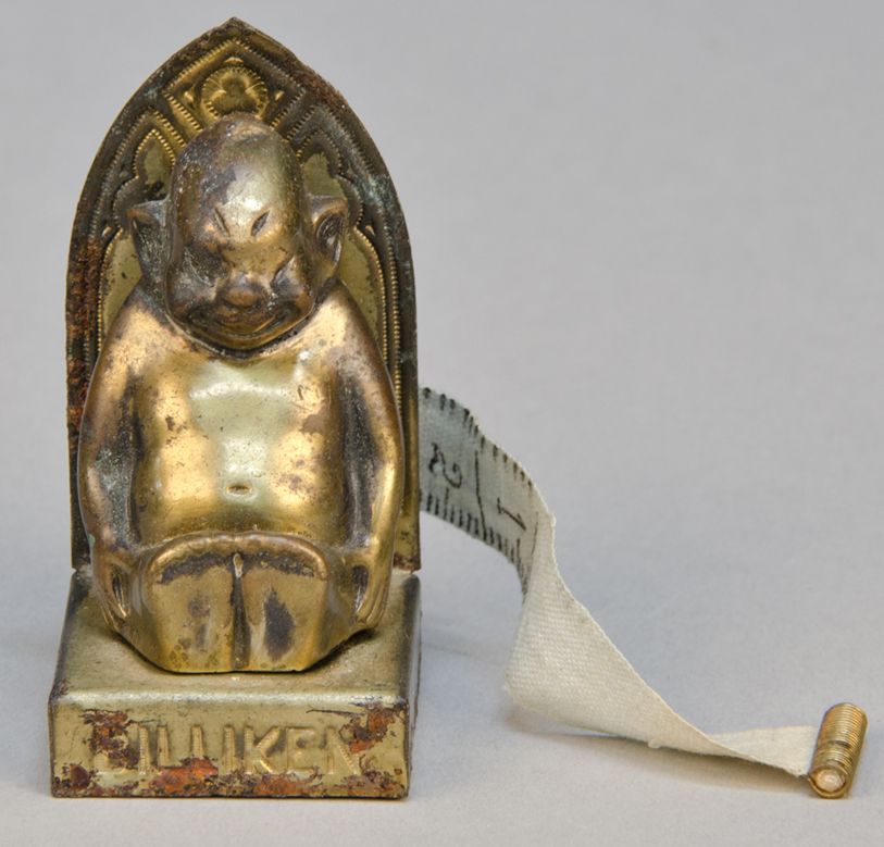 c1850 Victorian Tape Measure LUCKY Billiken Figural