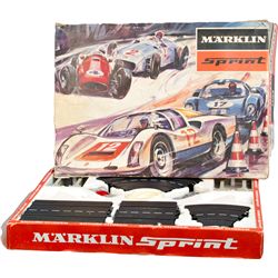 Vintage Marklin Sprint Toy Car Racing Set in Original B