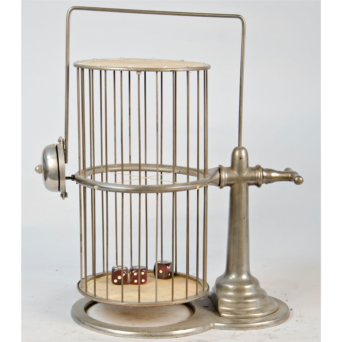 Early Countertop Cast-Iron Base And Cage Chuck-O-Luck