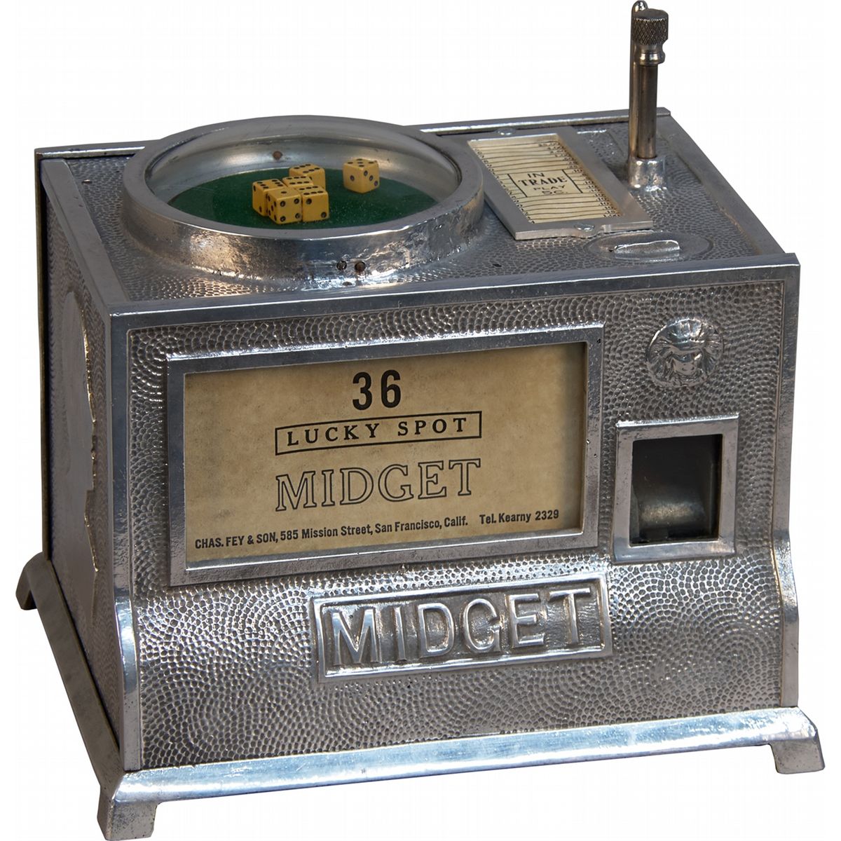 5 Cent "Midget" Lucky Spot 36 Countertop Dice Game