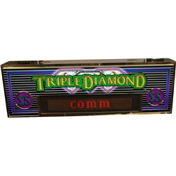 Large "$5 Triple Diamond" Gold Light-Up Gaming Sign