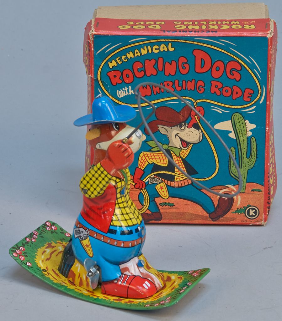 Rocking Dog w/ Whirling Rope